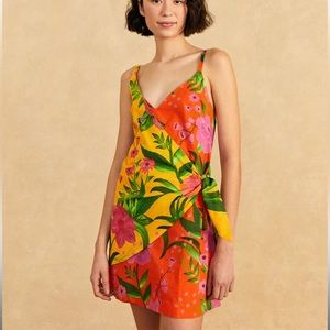 FARM Rio | Swim | New Farm Rio Romantic Garden Reversible Wrap Cover Up ...